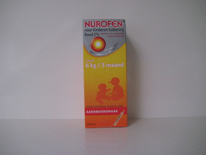 NUROFEN SIROOP ZONDER SUIKER AARDBEI 2% KIND (200ML) - Pharmaproducts
